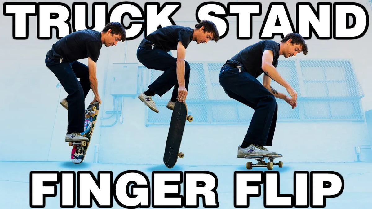 Freestyle Trick Tip: How to Truck Stand Finger Flip (aka. 5050 Finger ...